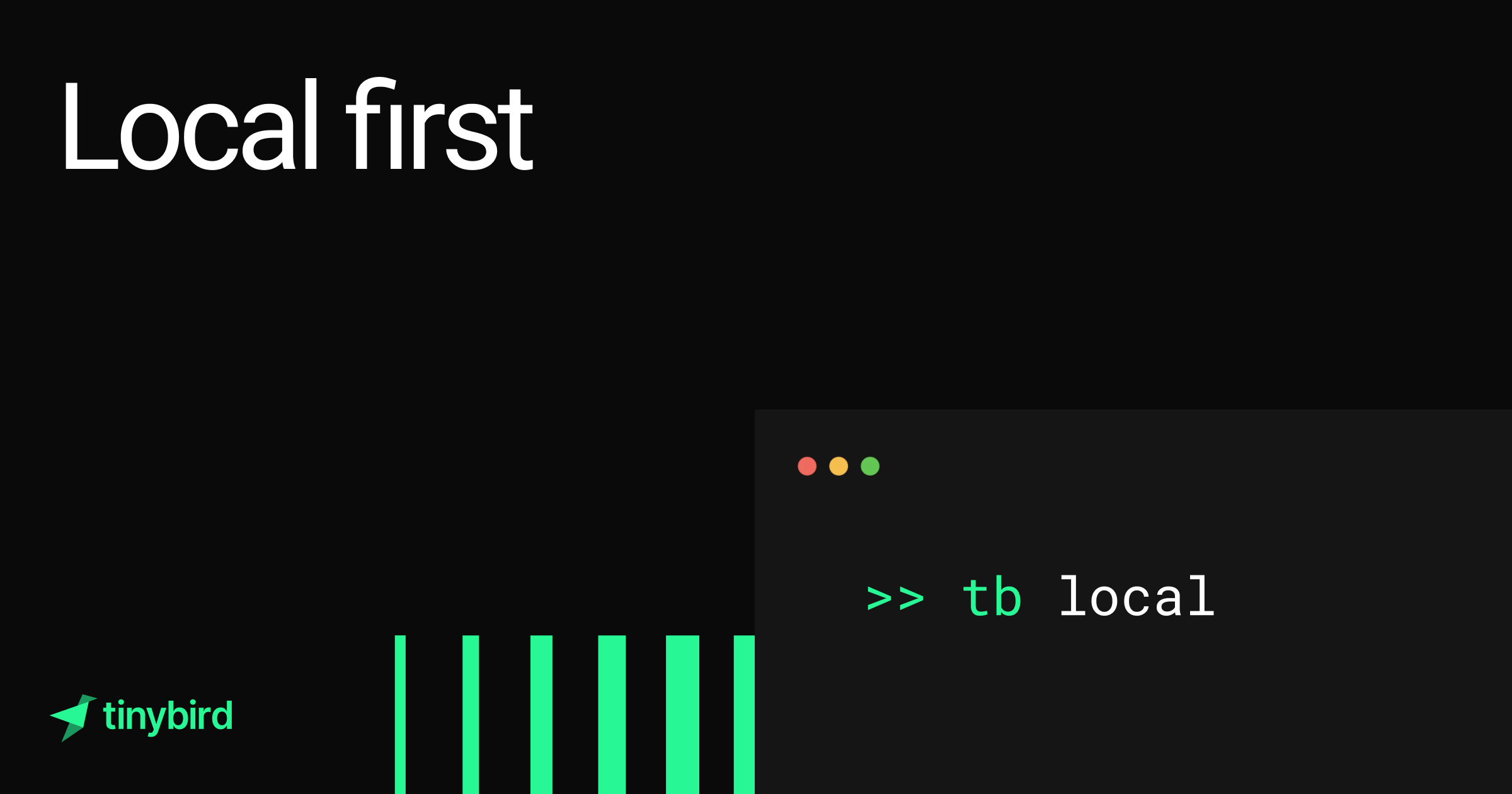 Use Tinybird Local to build analytics on your machine